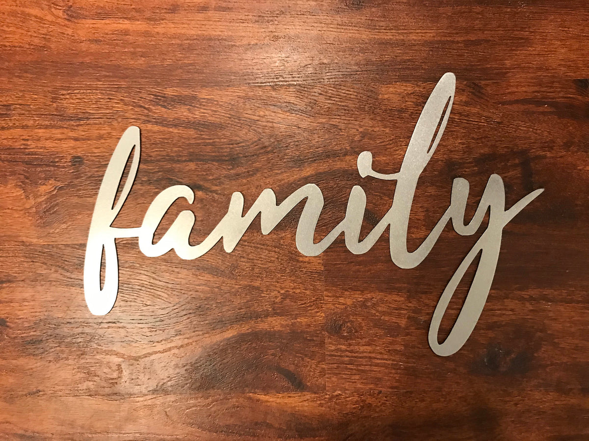 Custom Metal Family Sign Wall Art | SJP Metal Works, LLC