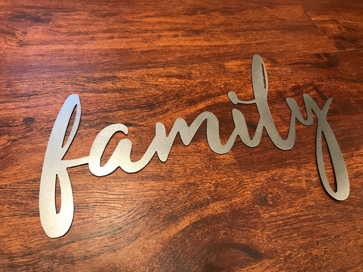 Custom Metal Family Sign Wall Art | SJP Metal Works, LLC
